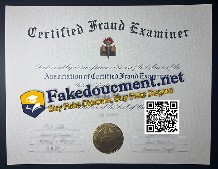 How to make a fake Certified Fraud Examiner certificate?